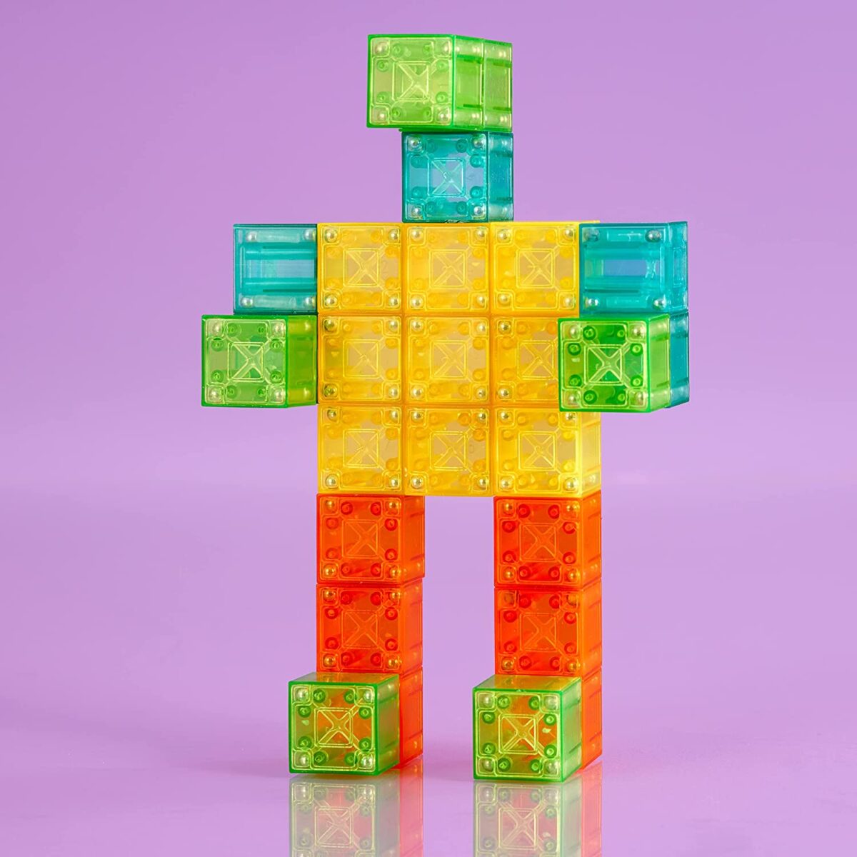 BrainSpark Translucent DigitBlocks 48PCS Magnetic Building Blocks ...