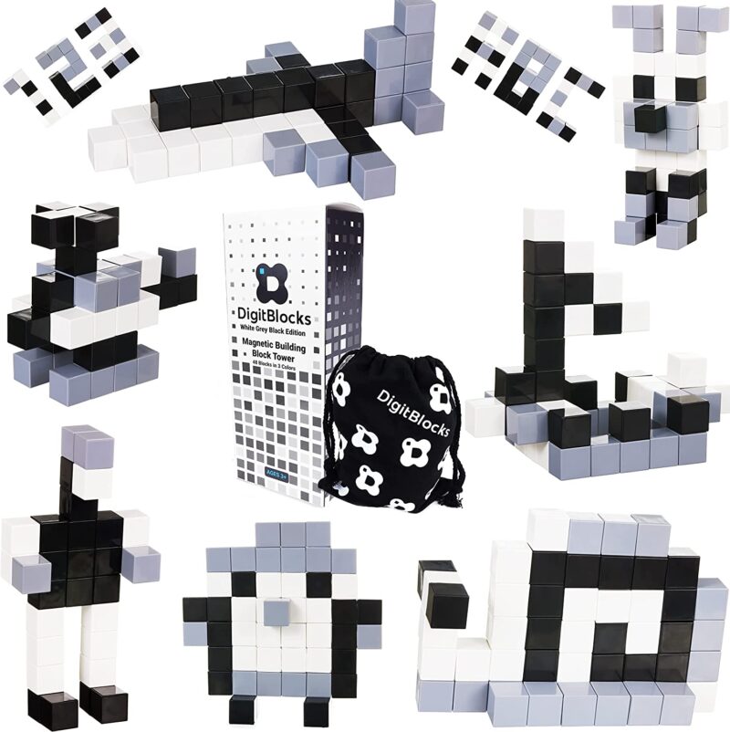 BrainSpark Digit Blocks Black, White and Grey – BrainSpark