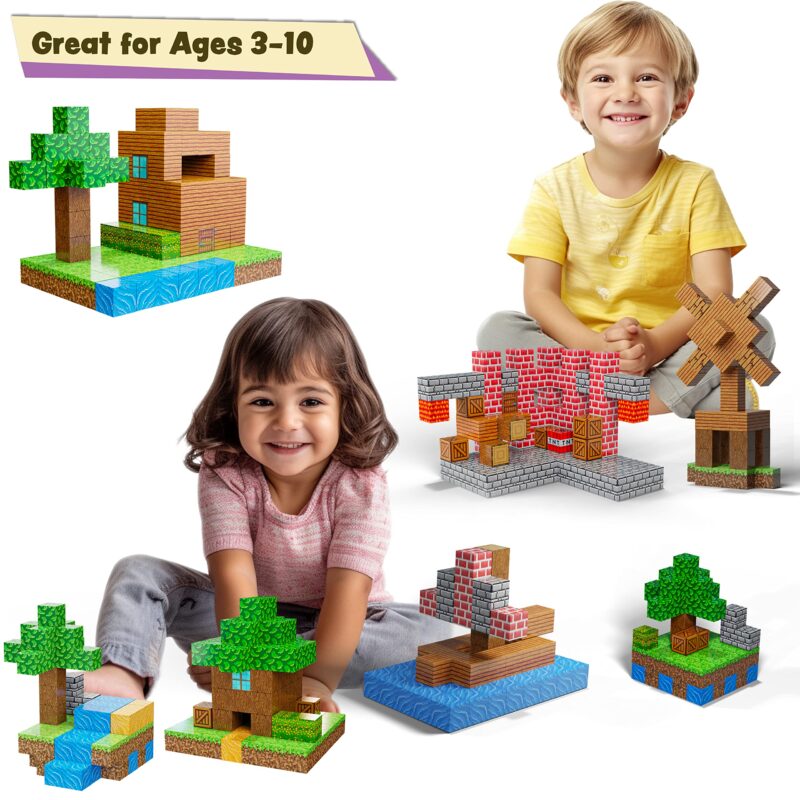 100 Pixel Cubes World Pack Magnetic Building Blocks – BrainSpark