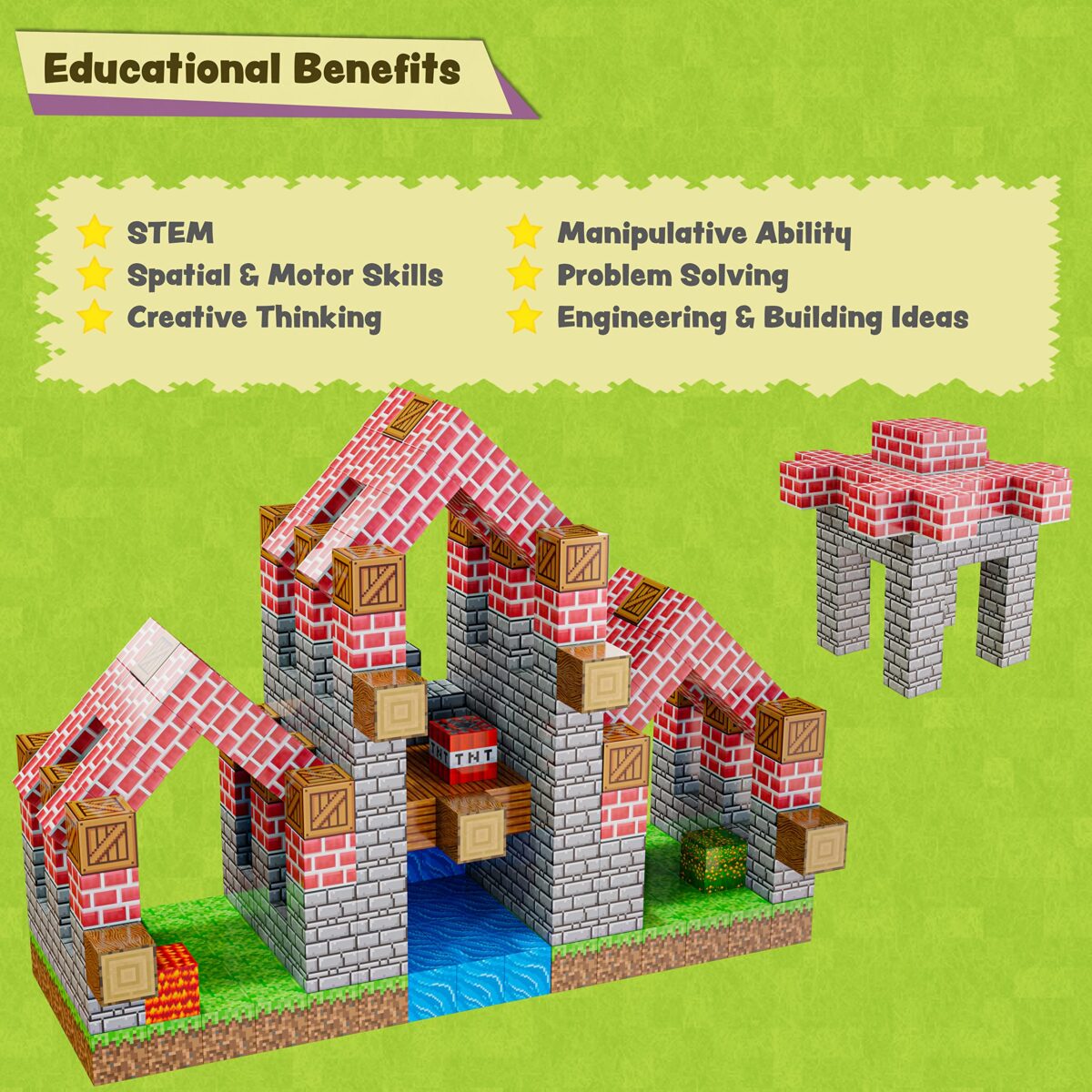 100 Pixel Cubes World Pack Magnetic Building Blocks – BrainSpark